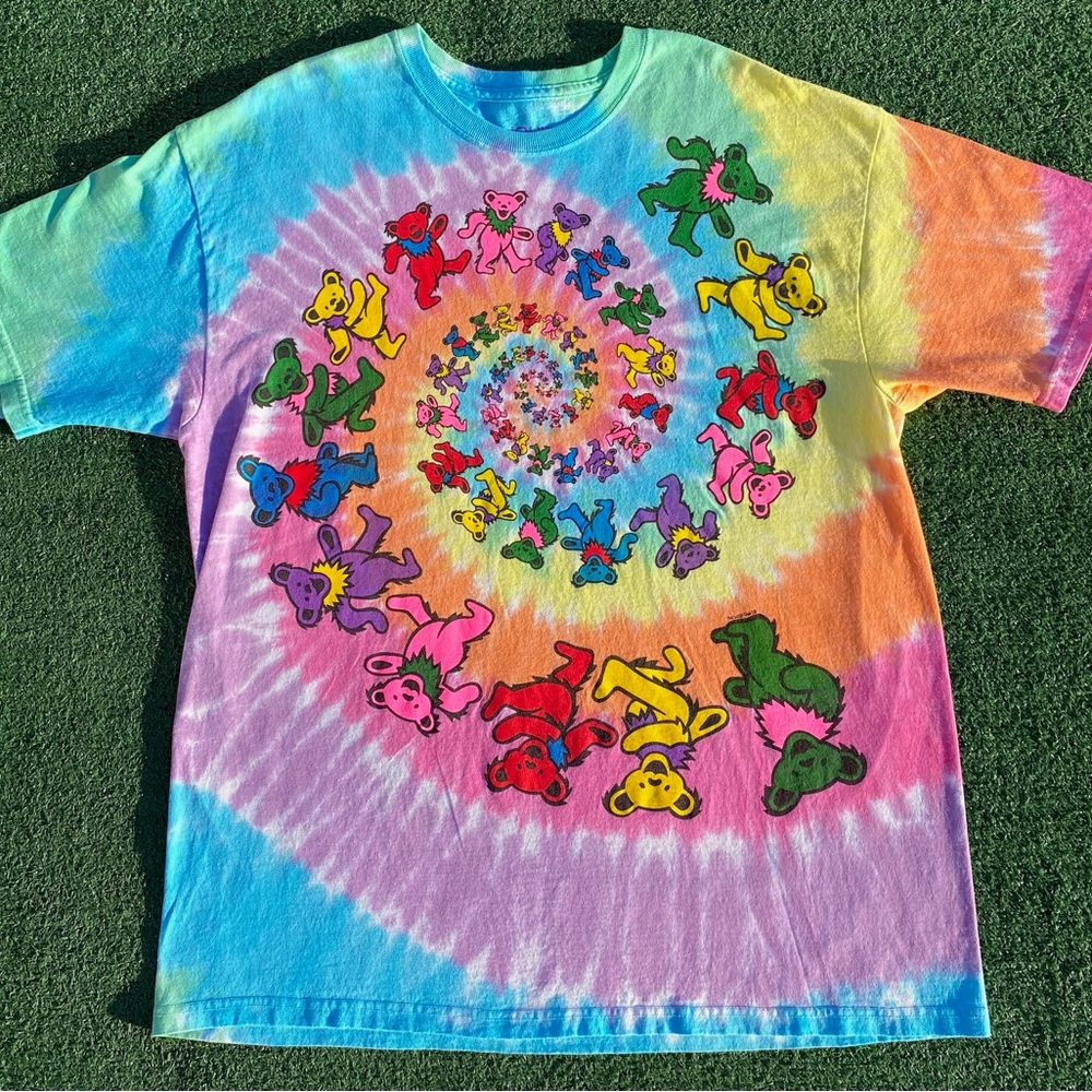 Liquid Blue Grateful Dead Dancing Bears Tie Dye T-Shi… - Gem